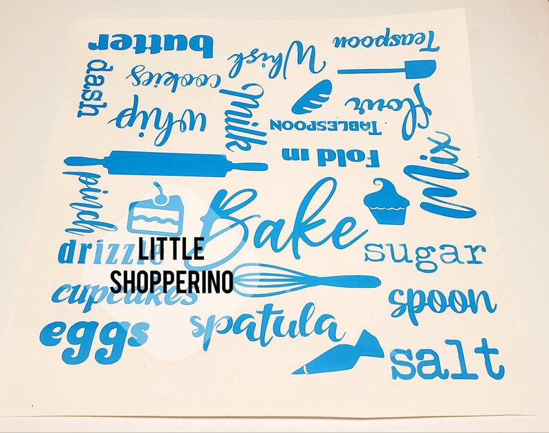 Baking Decal, Mixer Decal, Sticker Bakers Decal, Custom Decal, Cupcake ...