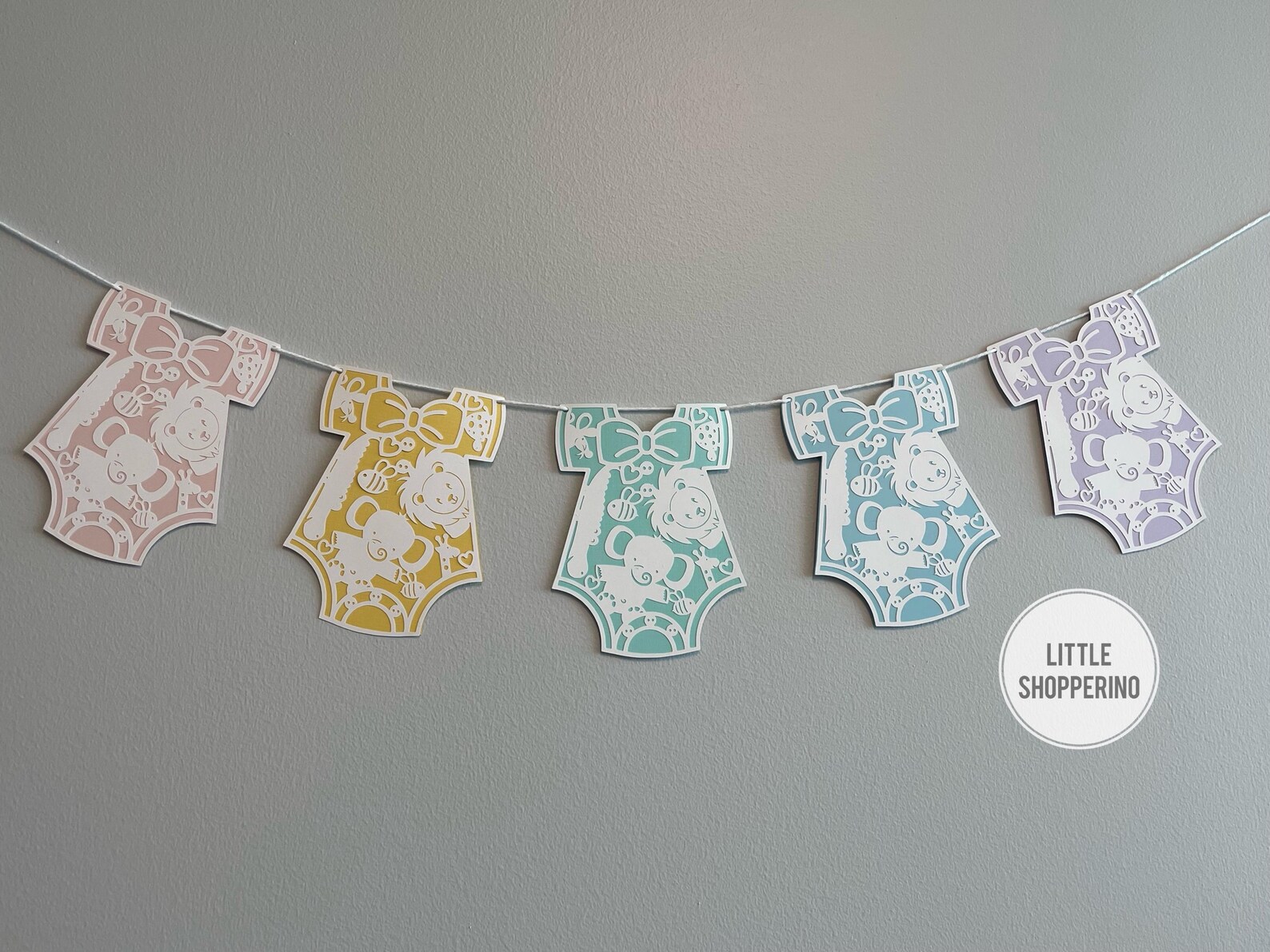 Baby Onesie Banner, Papel Picado Onesie Banner, Bebe Decoration Banner ...
