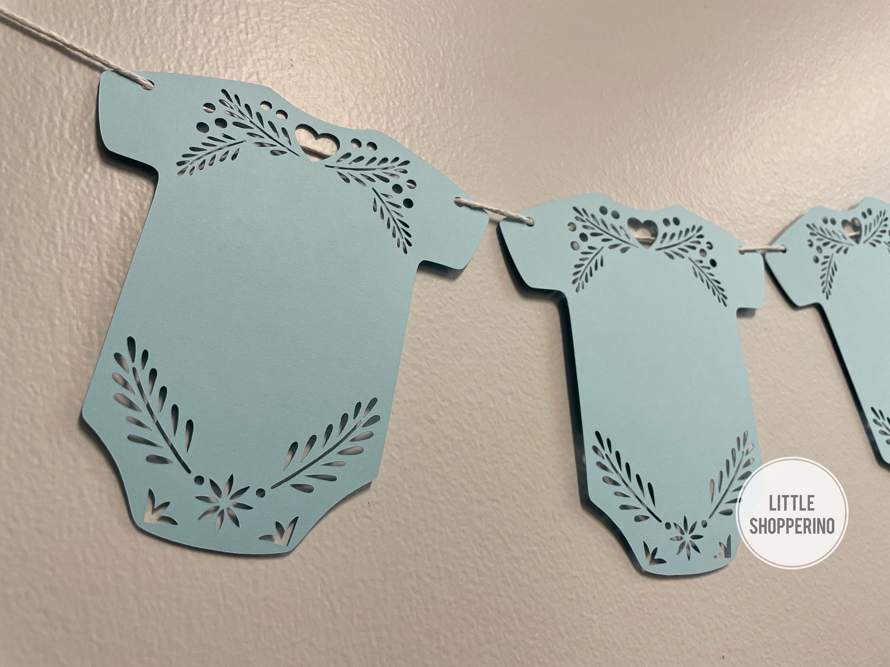 Baby Onesie Banner, Papel Picado Onesie Banner, Bebe Decoration Banner ...