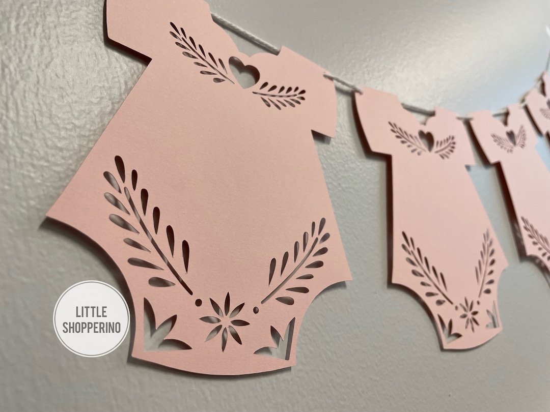 Baby Onesie Banner, Papel Picado Onesie Banner, Bebe Decoration Banner ...