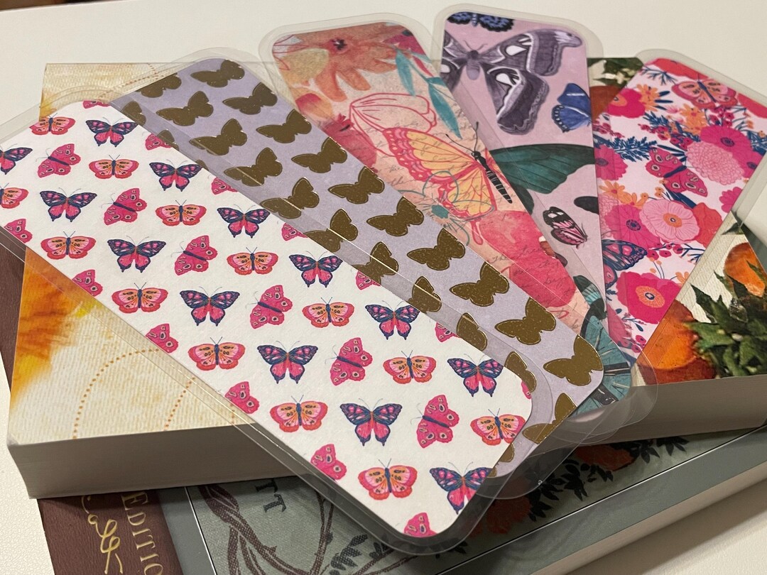 Butterfly Bookmarks, Single Sided Laminated Bookmark, Book Lover Gift ...