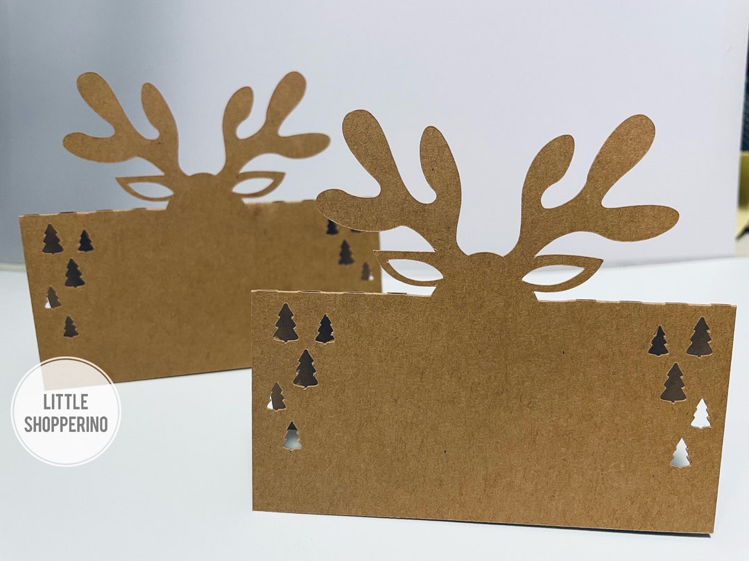 Reindeer Place Cards, Party Decoration, Table Decorations, Deer Decor ...