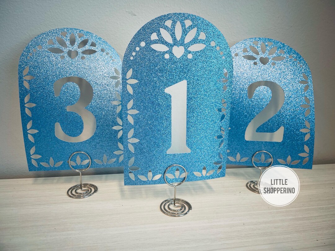 Papel Picado Table Numbers, Mexican Inspired Decorations, Arch Table ...