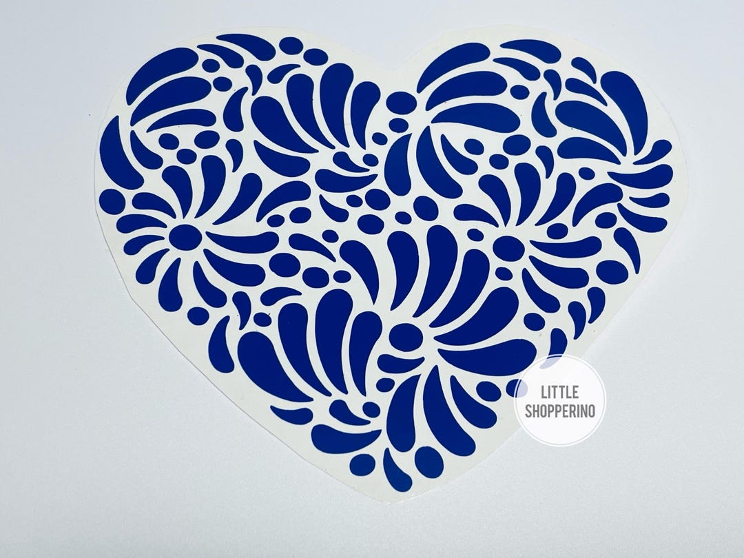Talavera Heart Decal, Spanish Decal, Latin Decal, Custom Decal, Car ...