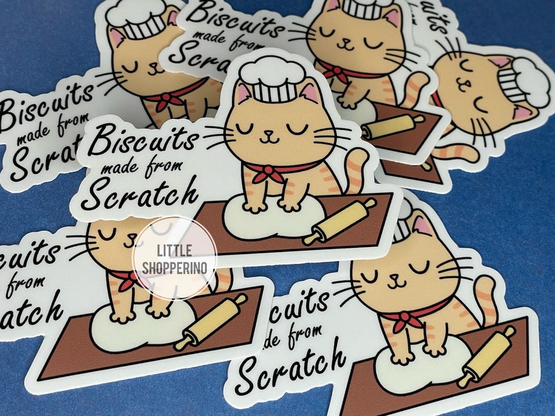 Biscuits Made From Scratch Sticker, Cat Sticker, Cat Lady Sticker ...