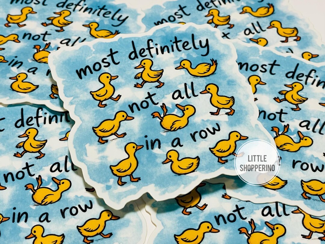 Ducks Sticker, Ducks in a Row Sticker, Funny Animal Sticker, Nerdy ...