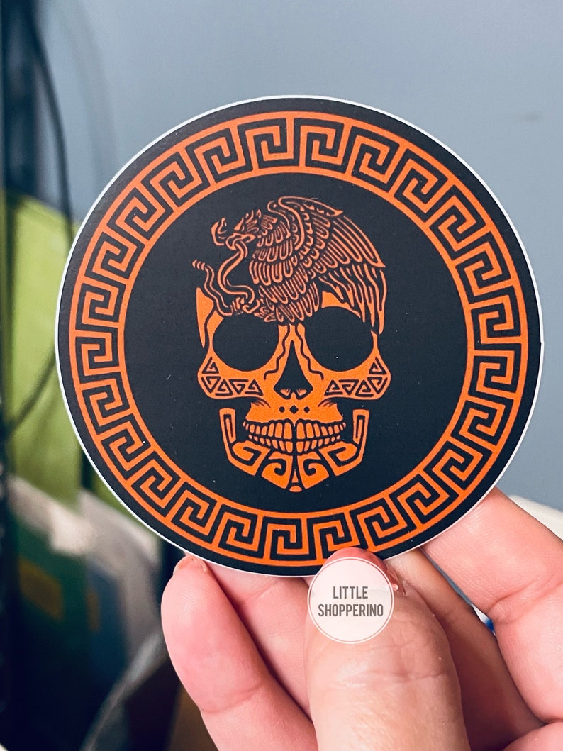 Skull Sticker, Mexican Vinyl Sticker, Motorcycle Sticker, Orgullo ...