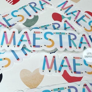 Maestra Sticker, School Sticker, Vinyl Sticker, Waterproof Sticker ...