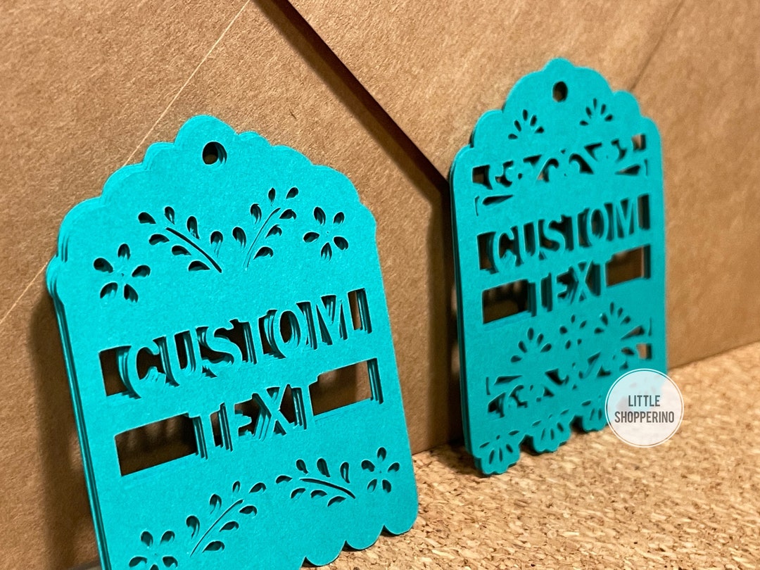 Custom Papel Picado Tags, Personalized Party Favor Tags, Decorative ...