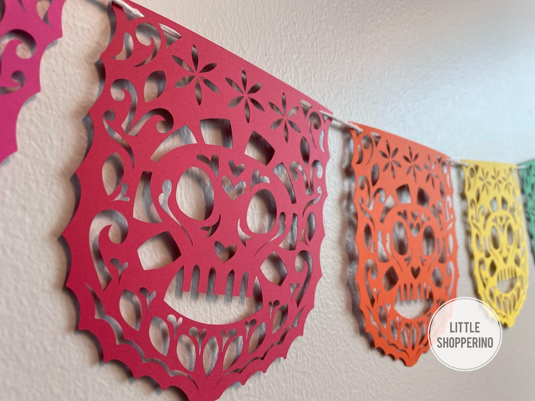 Dia De Los Muertos Banner, Papel Picado Banner, Day of the Dead Banner ...
