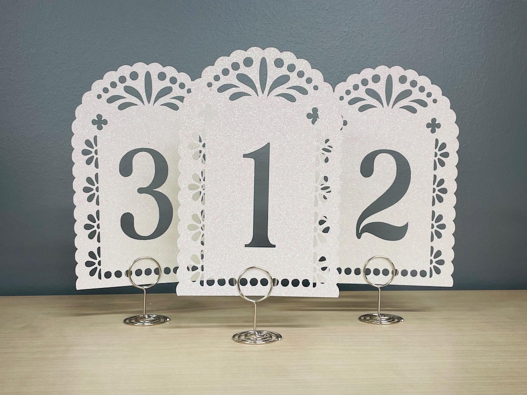 Papel Picado Table Numbers, Mexican Inspired Decorations, Arch Table ...
