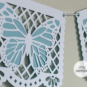 Butterfly Papel Picado Banner, Personalized Banner, Party Decoration ...