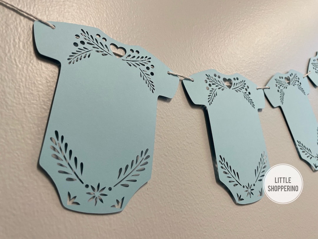 Baby Onesie Banner, Papel Picado Onesie Banner, Bebe Decoration Banner ...