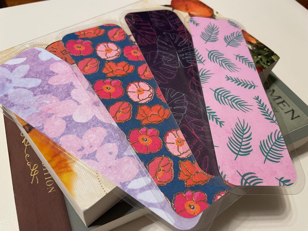 Floral Bookmarks, Single Sided Laminated Bookmark, Book Lovers Gift ...