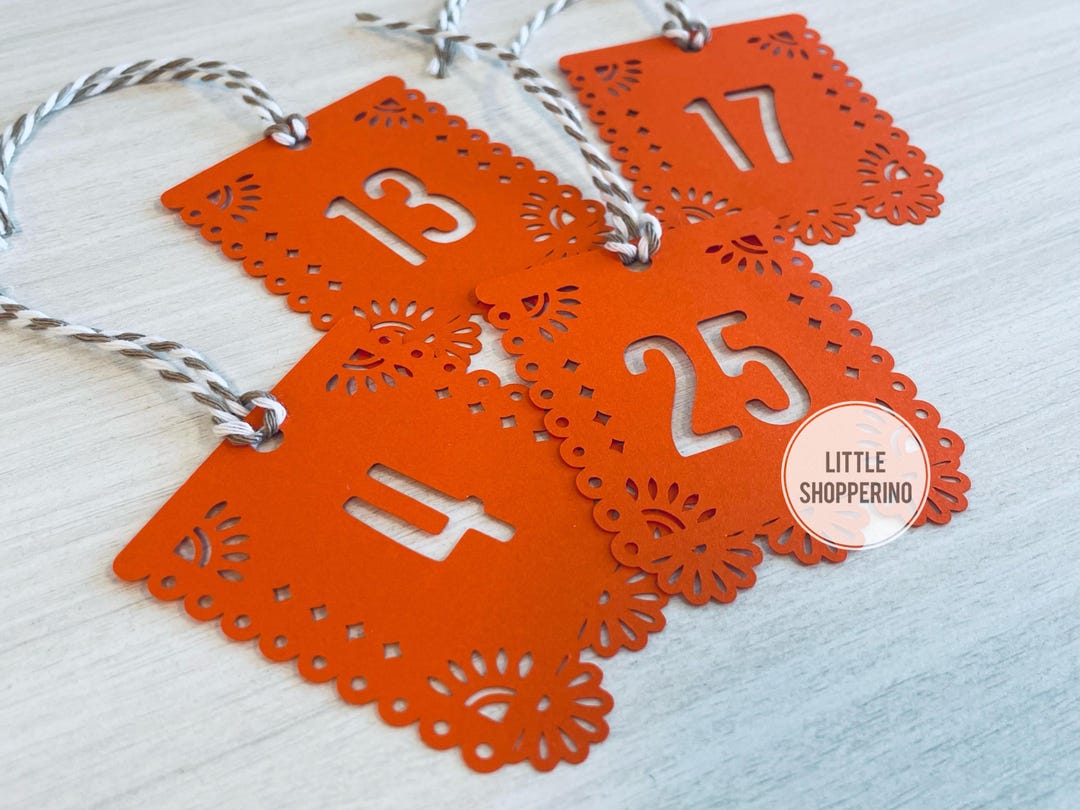 Papel Picado Advent Calendar, Advent Tags, Christmas Countdown, Advent ...