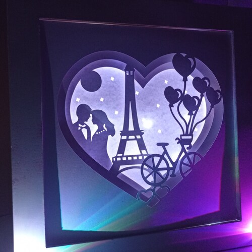 Shadow Box SVG 3D Layered SVG Be Mine Gnome Paper Cut Light | Etsy