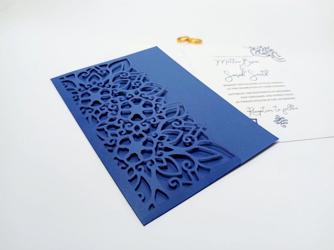 SVG Wedding Pocket Envelope Invitation Template Moroccan Wedding ...