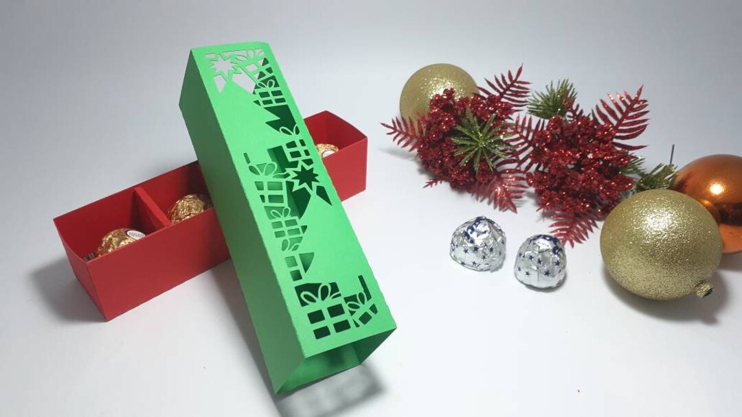 SVG Christmas Tree Chocolate Gift Box Svg Cut Files Candy Holder Cricut ...