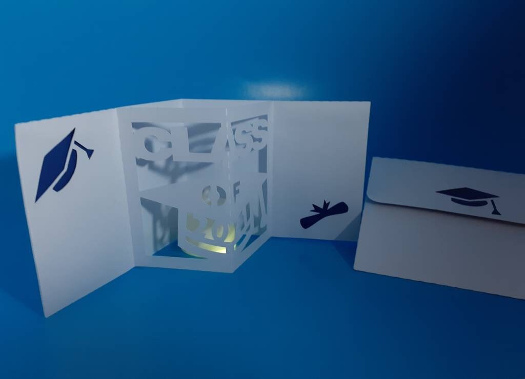 SVG Pop up Graduation Card Class of 2021 Template 3D Paper - Etsy