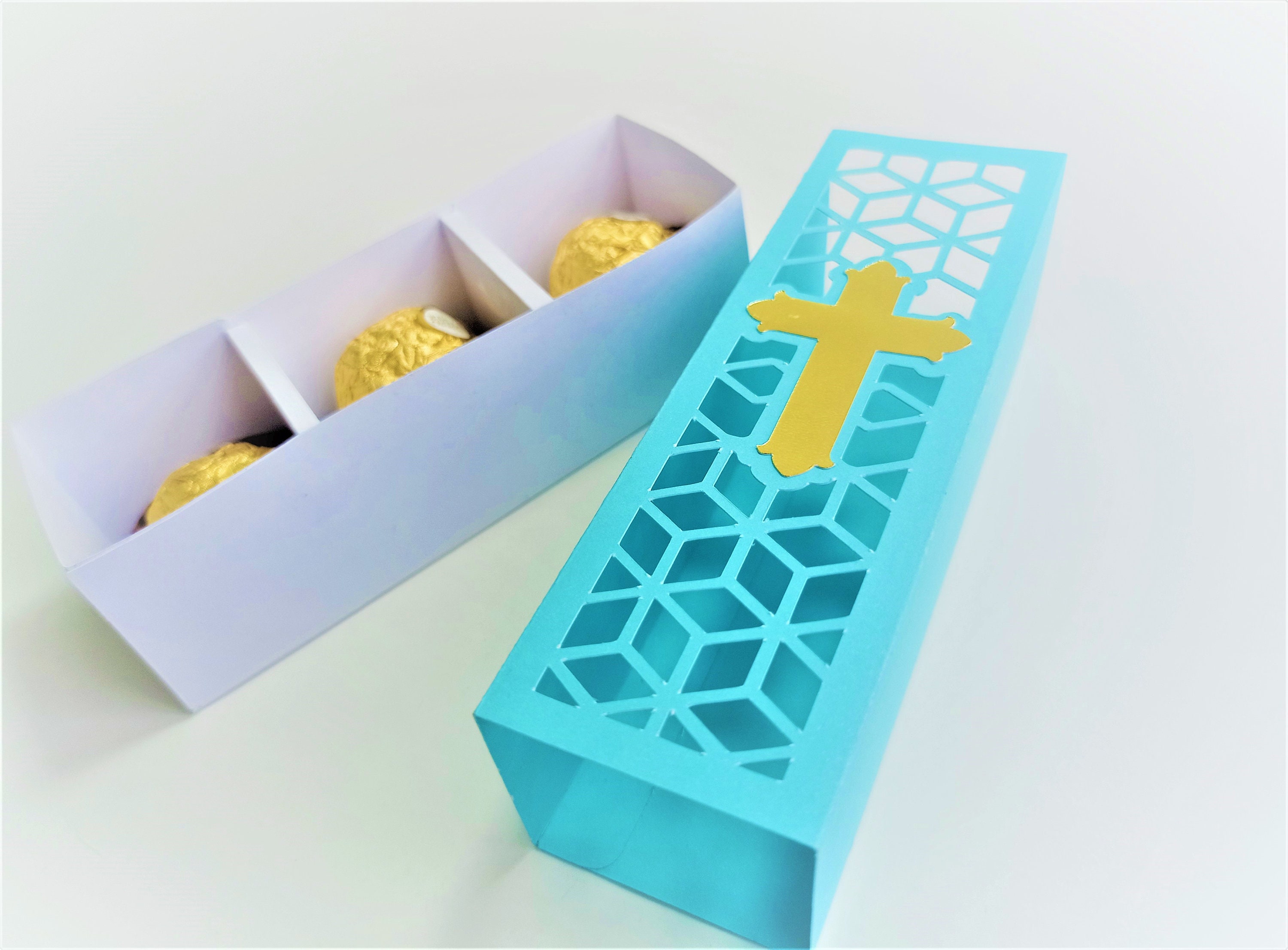 SVG Cut File Chocolate Gift Box Cross SVG 3 Candy Holder Cut - Etsy