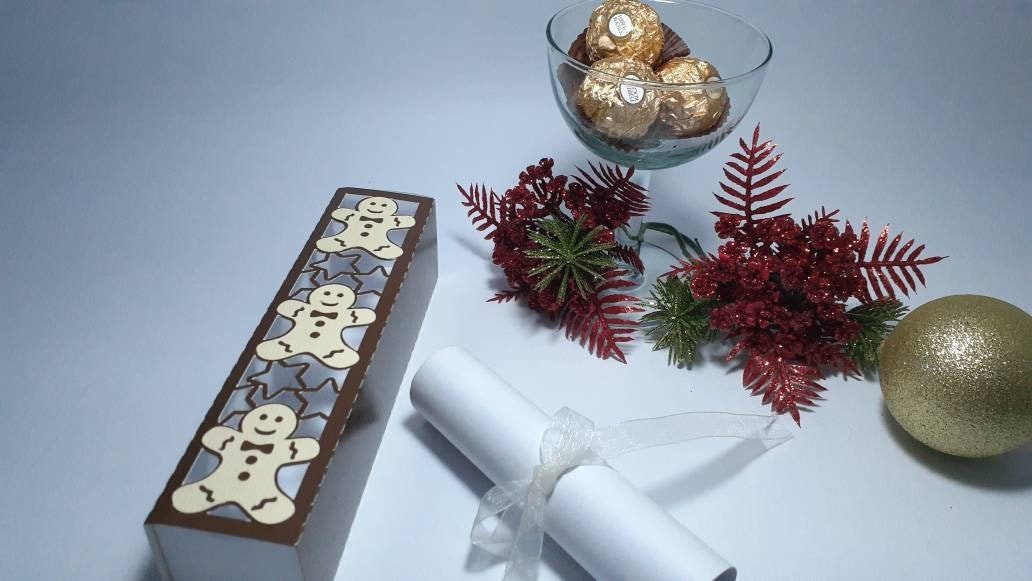 SVG Gingerbread Man Chocolate Gift Box Svg Cut Files Candy - Etsy