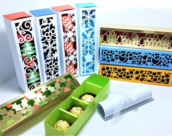 SVG Christmas Chocolate Gift Box Svg Cut Files Candy Holder - Etsy