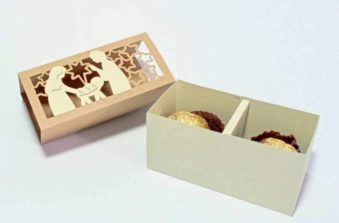 SVG Christmas Chocolate Gift Box Svg Cut Files Candy Holder - Etsy