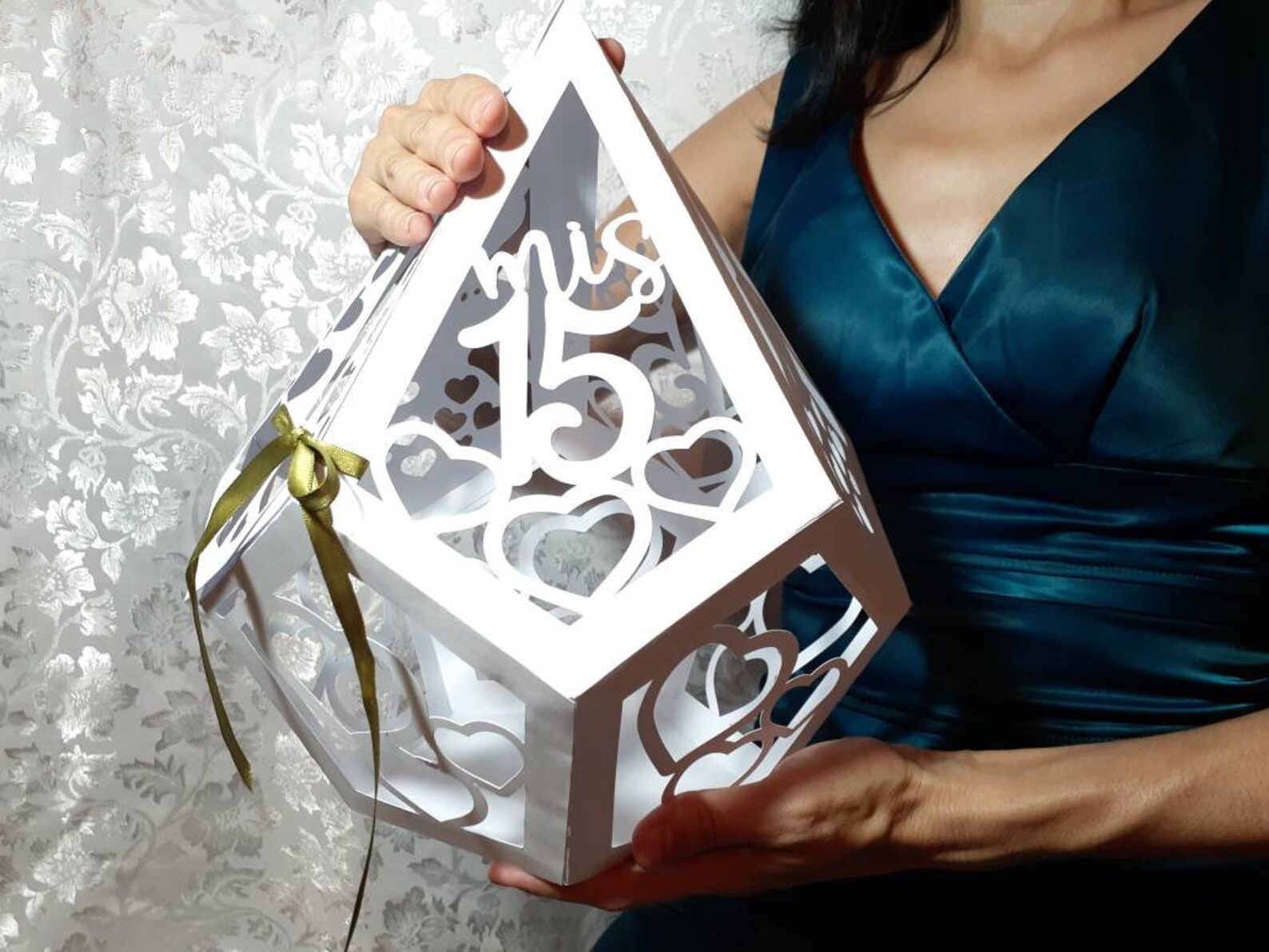 Quinceanera Card Box Template SVG 15th Money Box Gift Card Box - Etsy ...