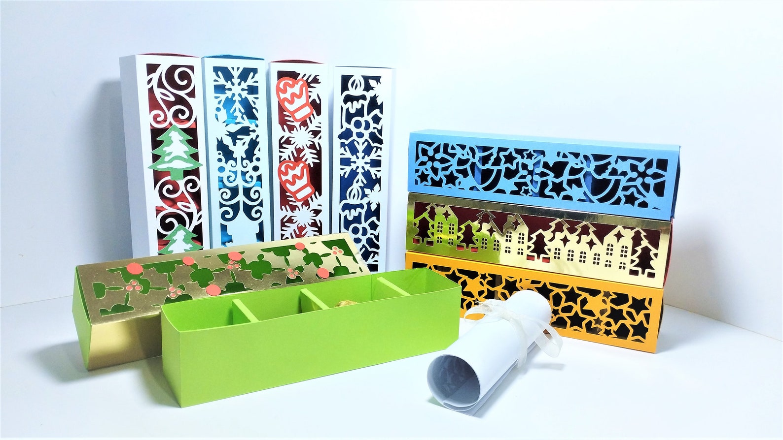 Set 8 SVG Christmas Chocolate Gift Box Svg Cut Files Candy - Etsy