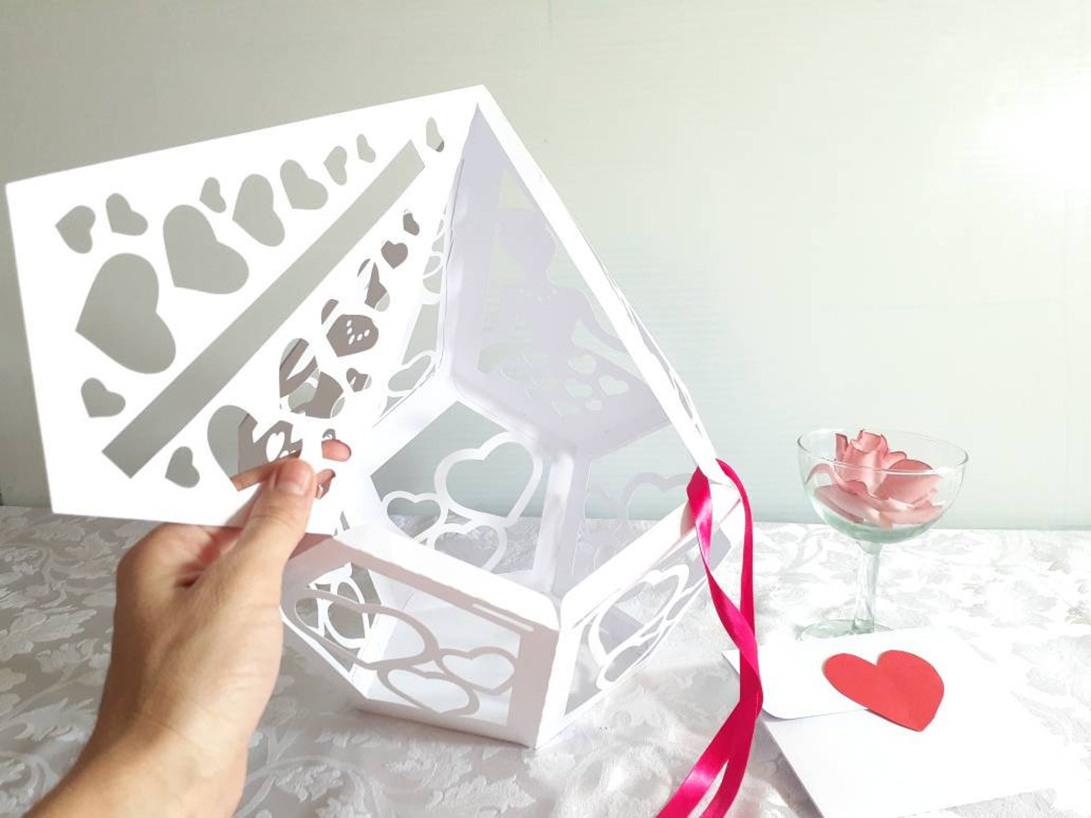 Quinceanera Card Box Template SVG 15th Money Box Gift Card Box - Etsy