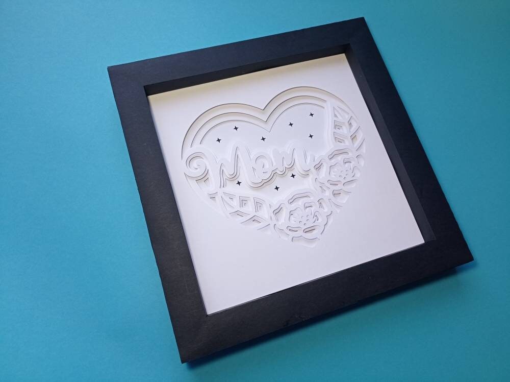 Shadow Box SVG 3D Layered SVG Mom Roses Layered Paper Cut | Etsy