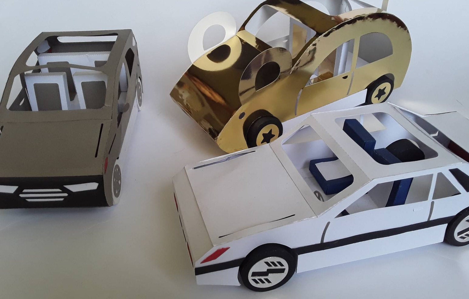 Set of 3 Cars 3d Car Model DIY 3D Car Svg Car Digital - Etsy