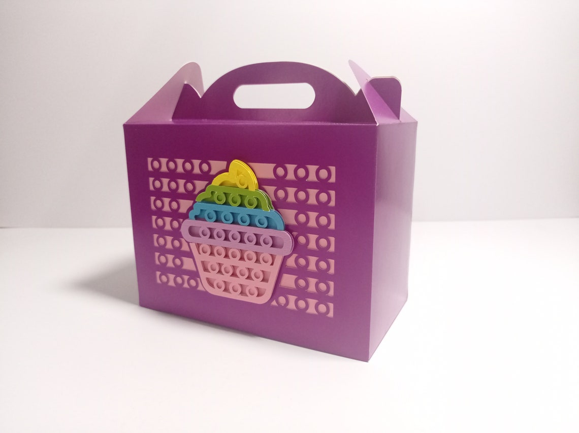 Svg Gable Favor Box Template Ice Cream Pop up DIY SVG Cutting - Etsy