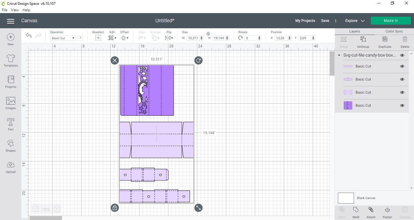 18th Invitation Box SVG Template Party Favors Boxes 18th - Etsy