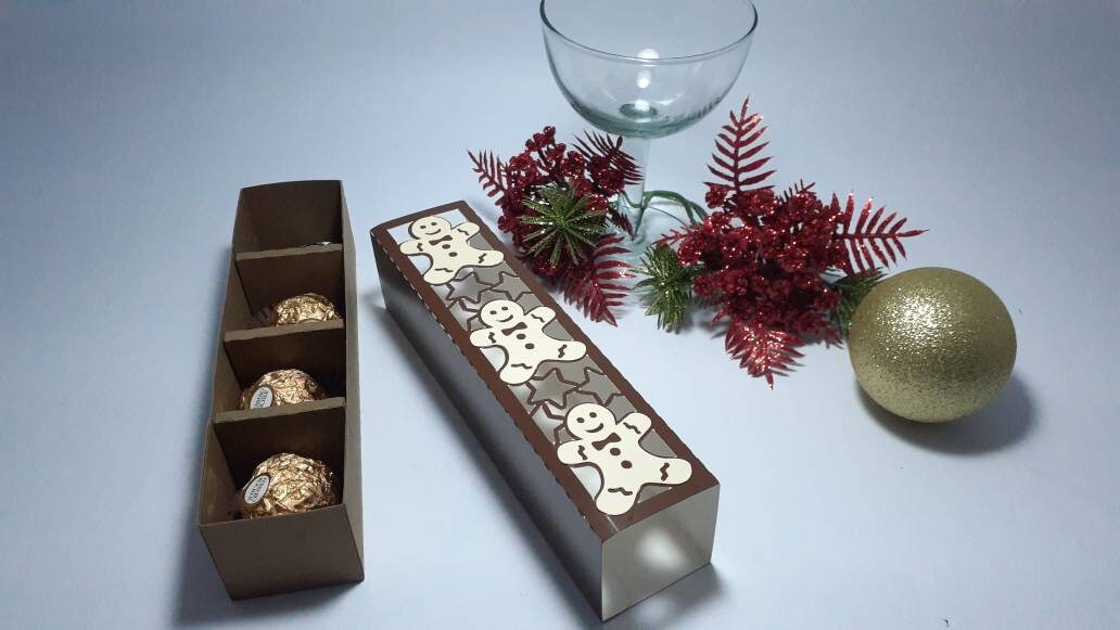 SVG Gingerbread Man Chocolate Gift Box Svg Cut Files Candy - Etsy