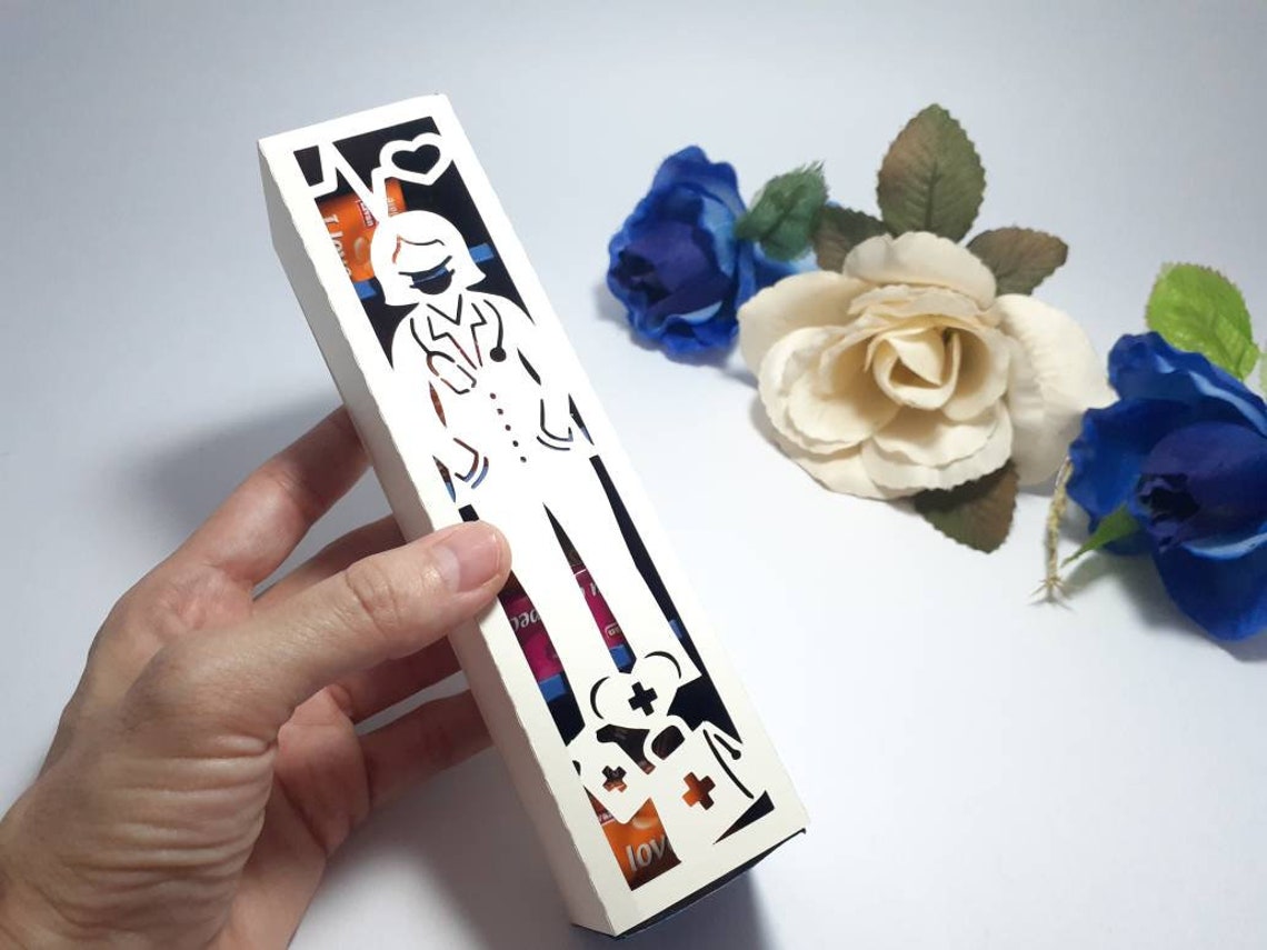 SVG Doctor Gift Box Thank You Medical Workers Template - Etsy