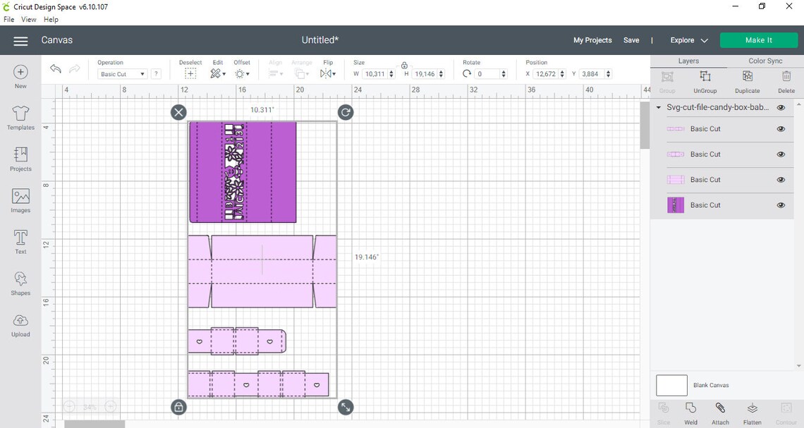 SVG Baby Girl Chocolate Gift Box Svg Cut Files Candy Holder - Etsy