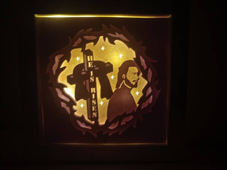 Shadow Box SVG 3D Layered SVG Easter Jesus Cross Paper Cut - Etsy