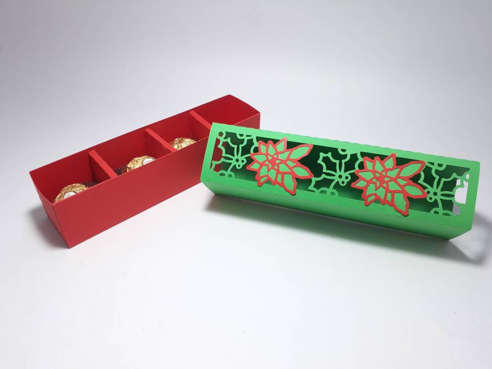 SVG Christmas Flower Chocolate Gift Box Svg Cut Files Candy - Etsy