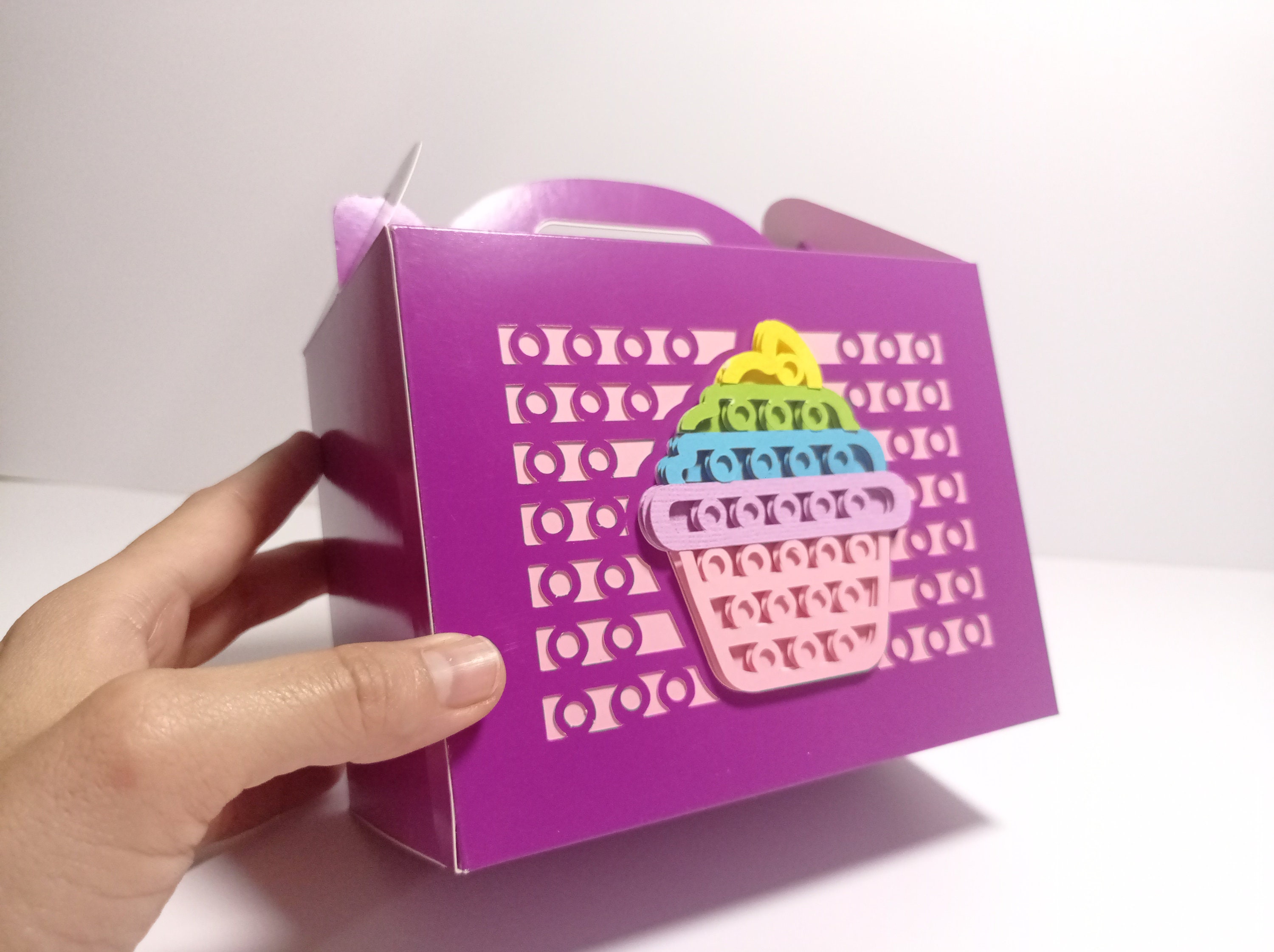 Svg Gable Favor Box Template Ice Cream Pop up DIY SVG Cutting - Etsy