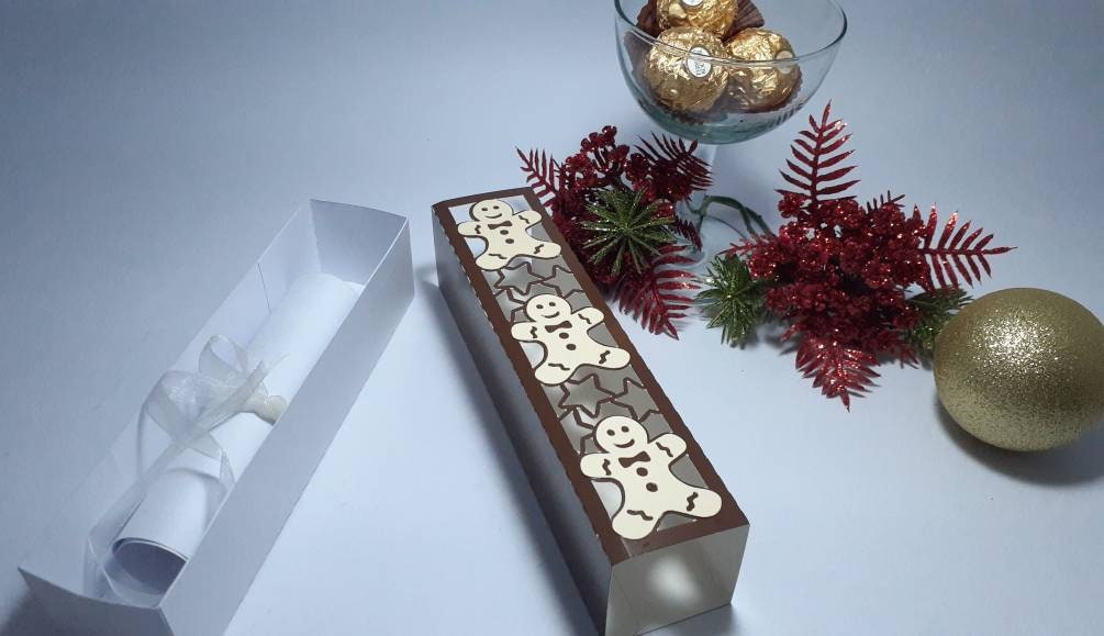 SVG Gingerbread Man Chocolate Gift Box Svg Cut Files Candy - Etsy