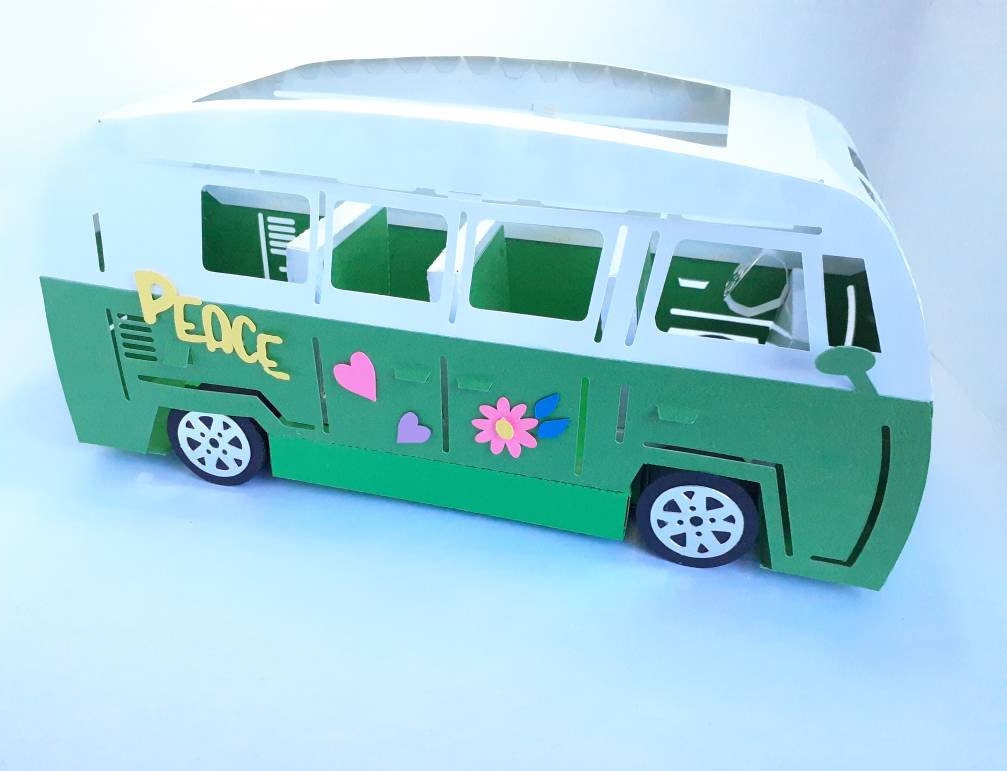 3d Car Model DIY 3D Car Svg Hippie Car Digital Template - Etsy Australia