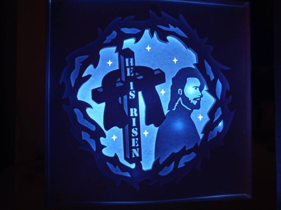 Shadow Box SVG 3D Layered SVG Easter Jesus Cross Paper Cut Light Box ...
