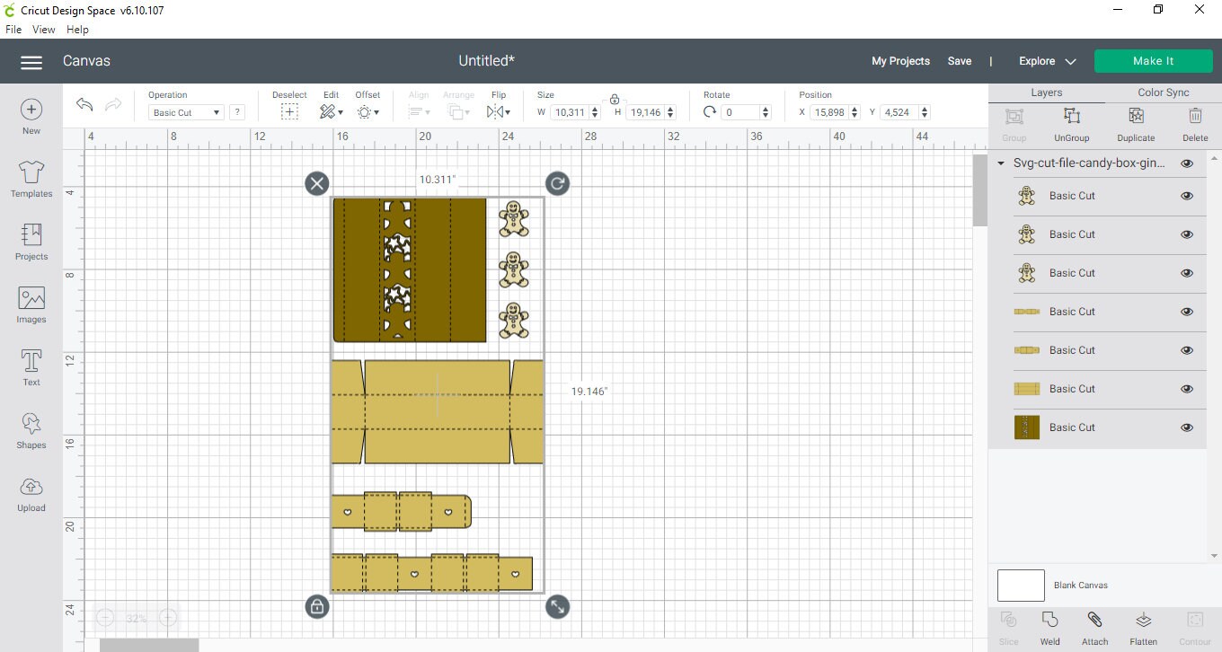 SVG Gingerbread Man Chocolate Gift Box Svg Cut Files Candy - Etsy
