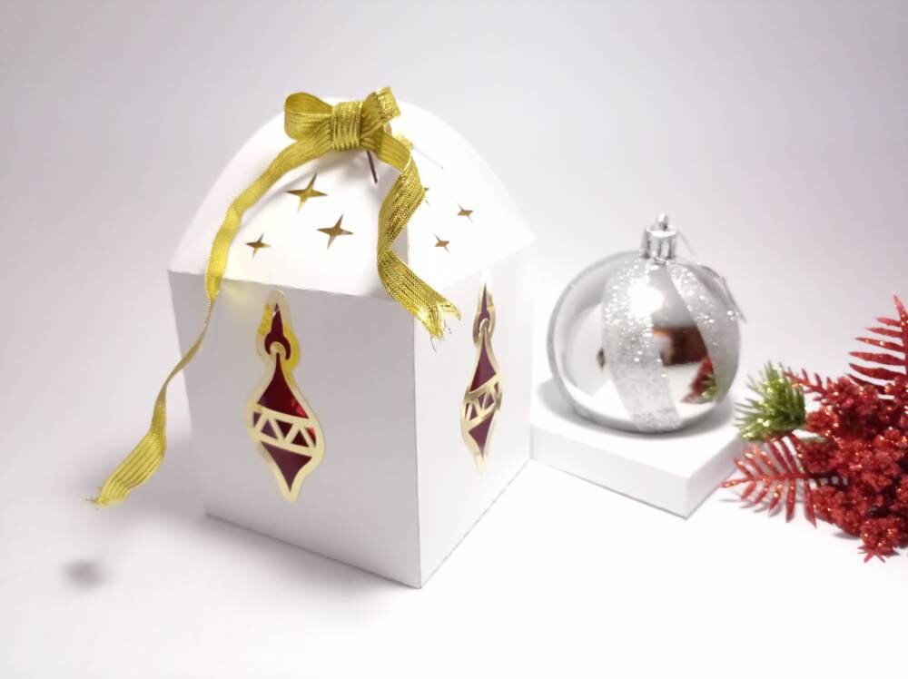 6 Christmas Ornament Box SVG Template Ball 80 mm Christmas | Etsy