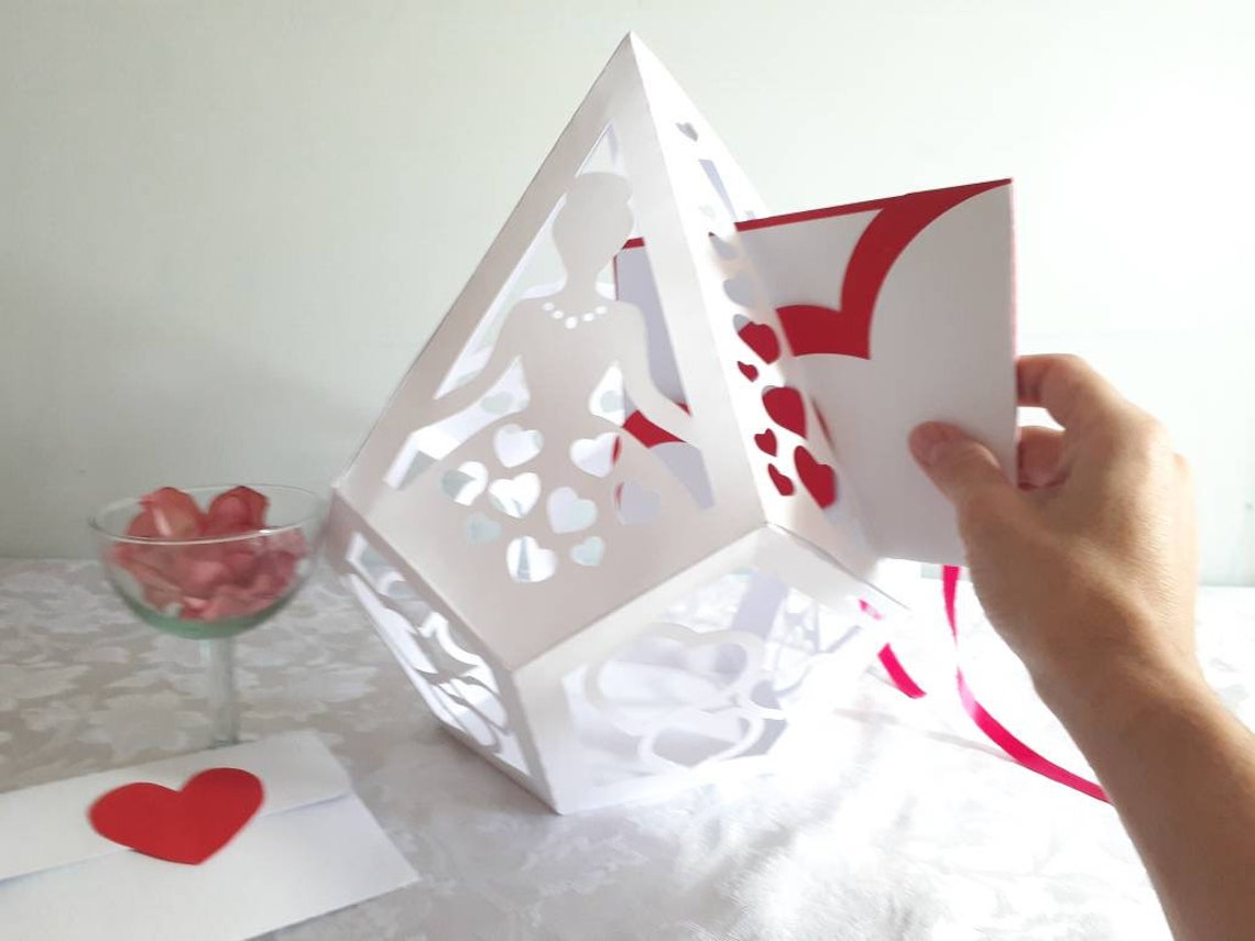 Quinceanera Card Box Template SVG 15th Money Box Gift Card Box - Etsy