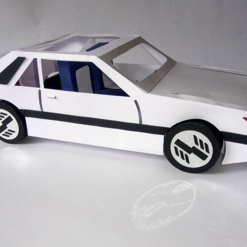 DIY Papercraft Carpaper Car3d Papercraftlow Poly Carpaper | Etsy Canada