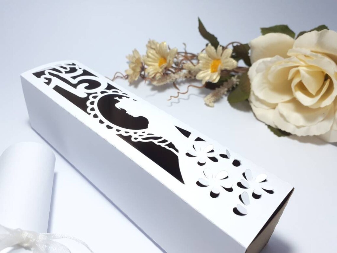 Sweet 15 Invitation Box SVG Template Quinceanera Pop up - Etsy