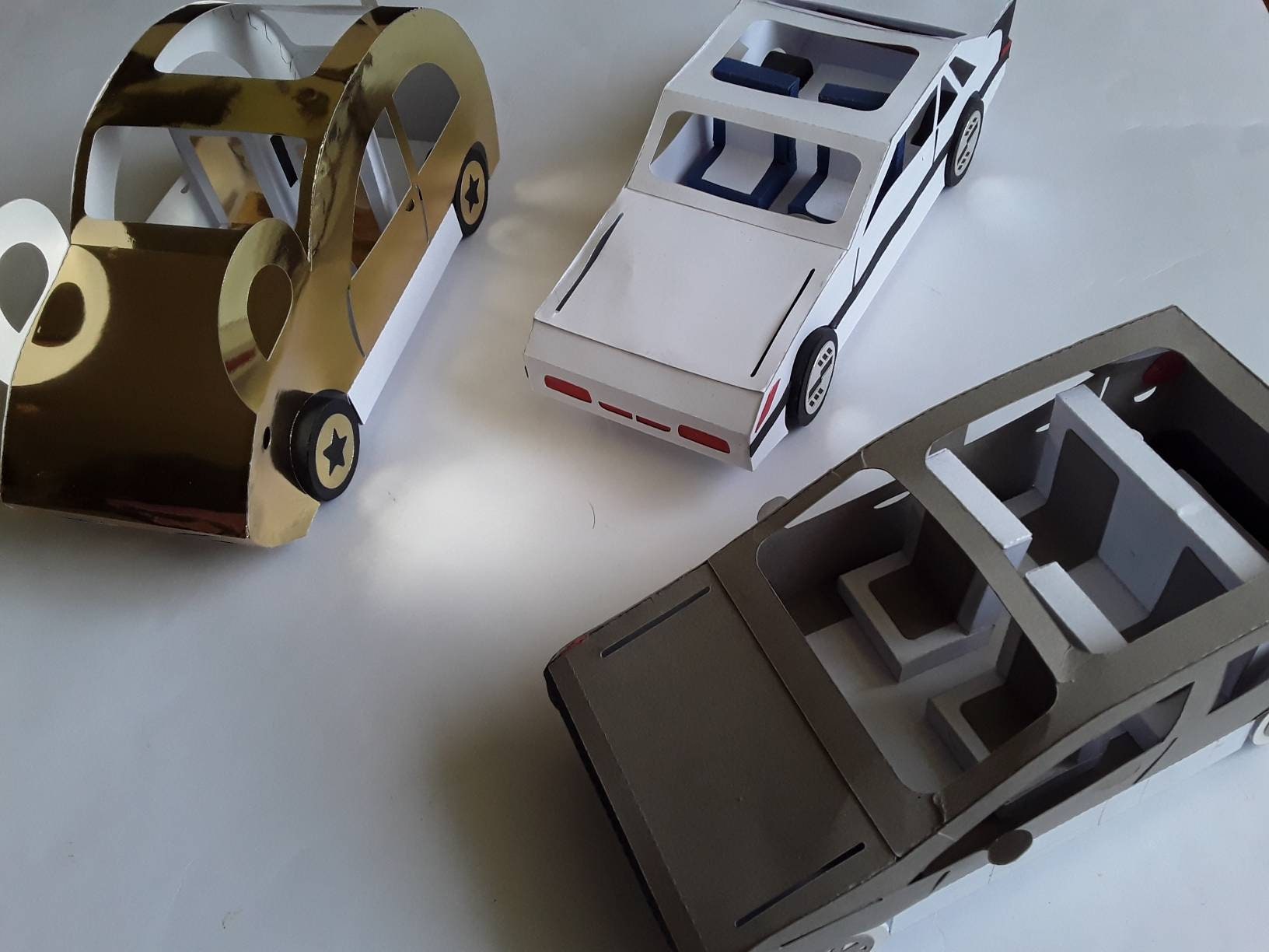 Set of 3 Cars 3d Car Model DIY 3D Car Svg Car Digital - Etsy