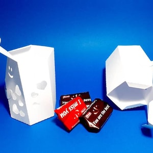 Svg Favor Wedding Scutoid in Love, 3d Paper Template, 3d Papercraft ...